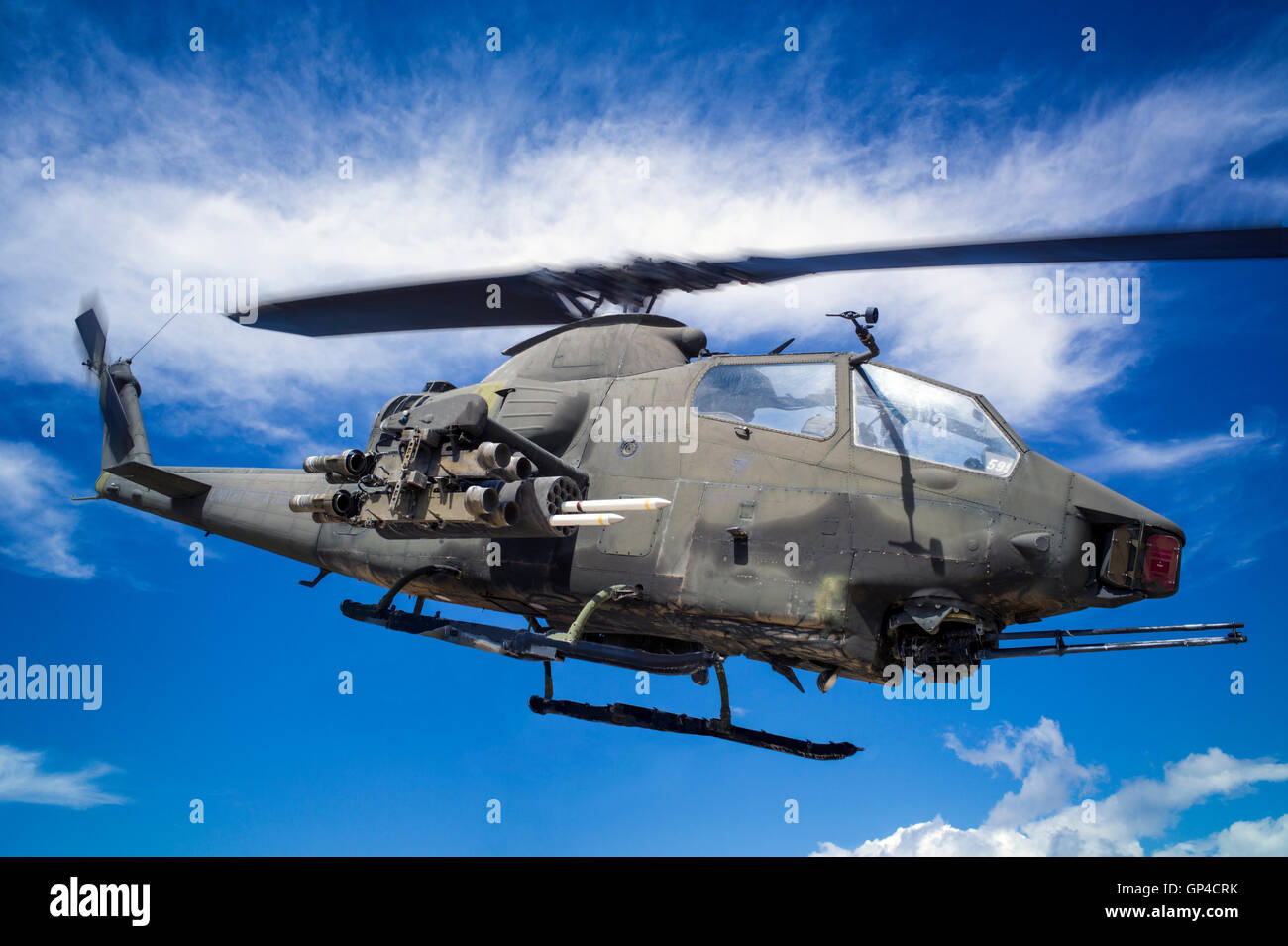 AH-1F; Cobra military helicopter; Fremont County Airport; Penrose ...