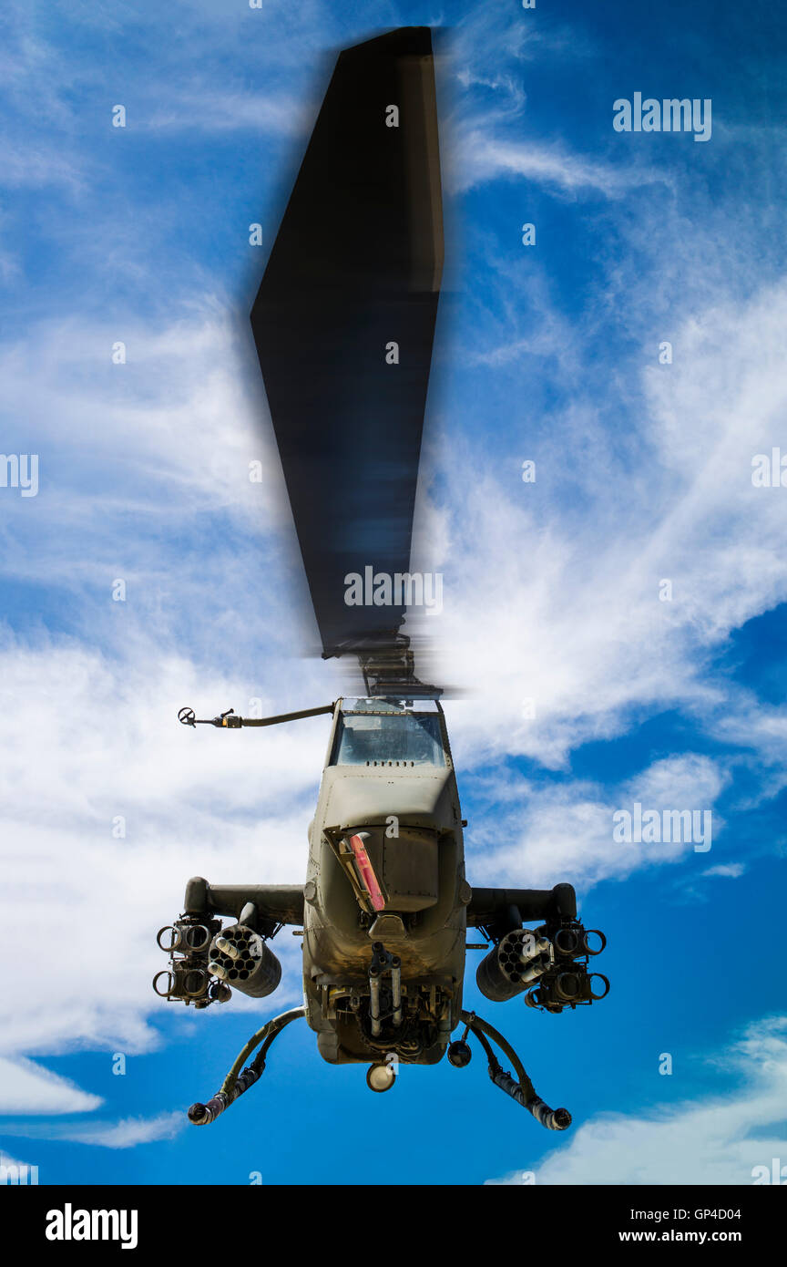 AH-1F; Cobra military helicopter; Fremont County Airport; Penrose ...