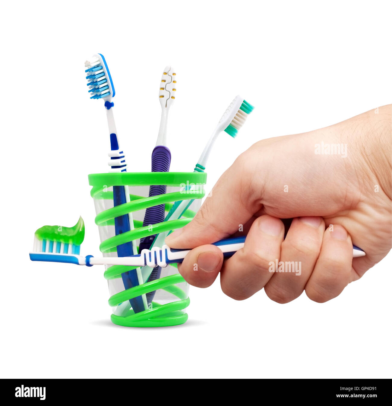Toothbrush and toothpaste Stock Photo - Alamy