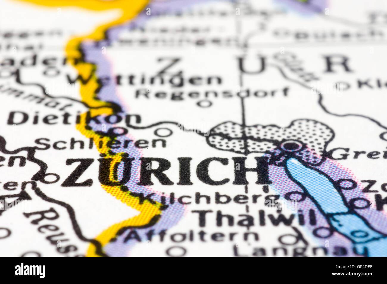 Map of zurich hi-res stock photography and images - Alamy