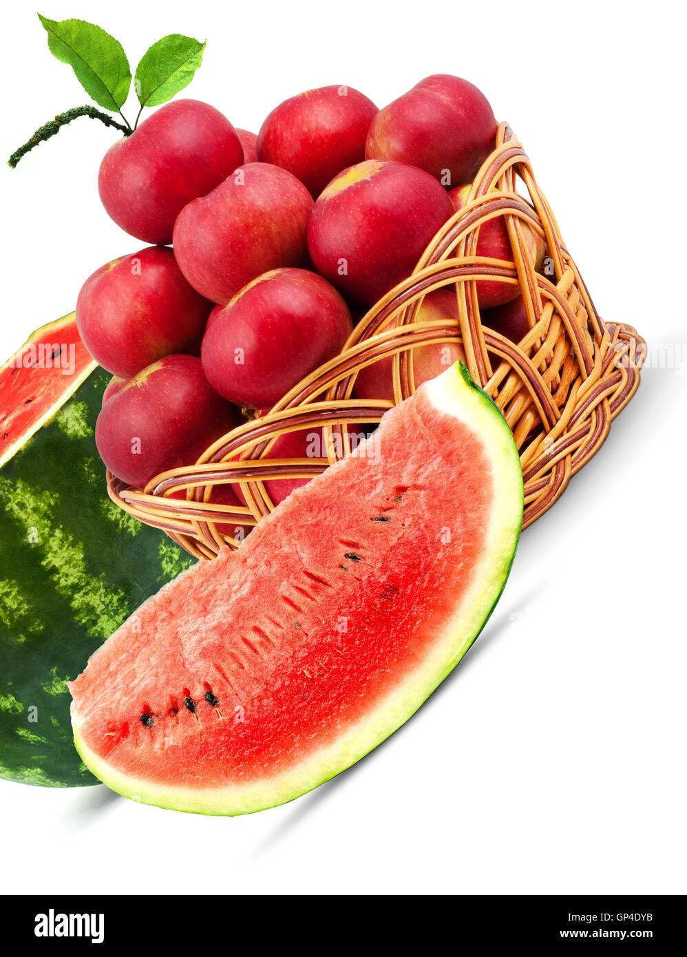 Watermelon and apples Stock Photo - Alamy
