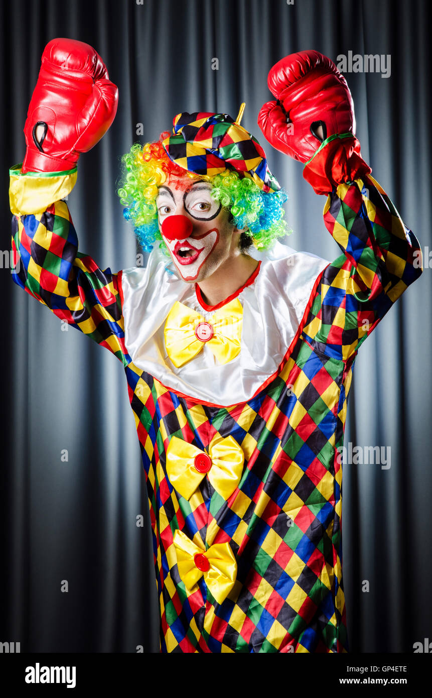 Boxer clown with boxing gloves hi-res stock photography and images - Alamy