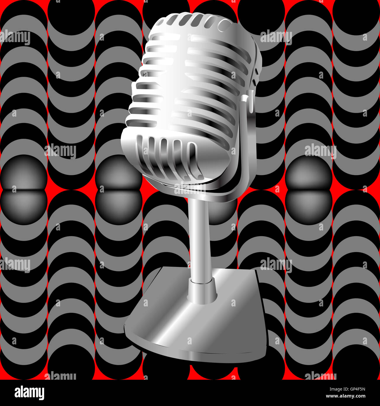 Vintage classic microphone pattern hi-res stock photography and images ...