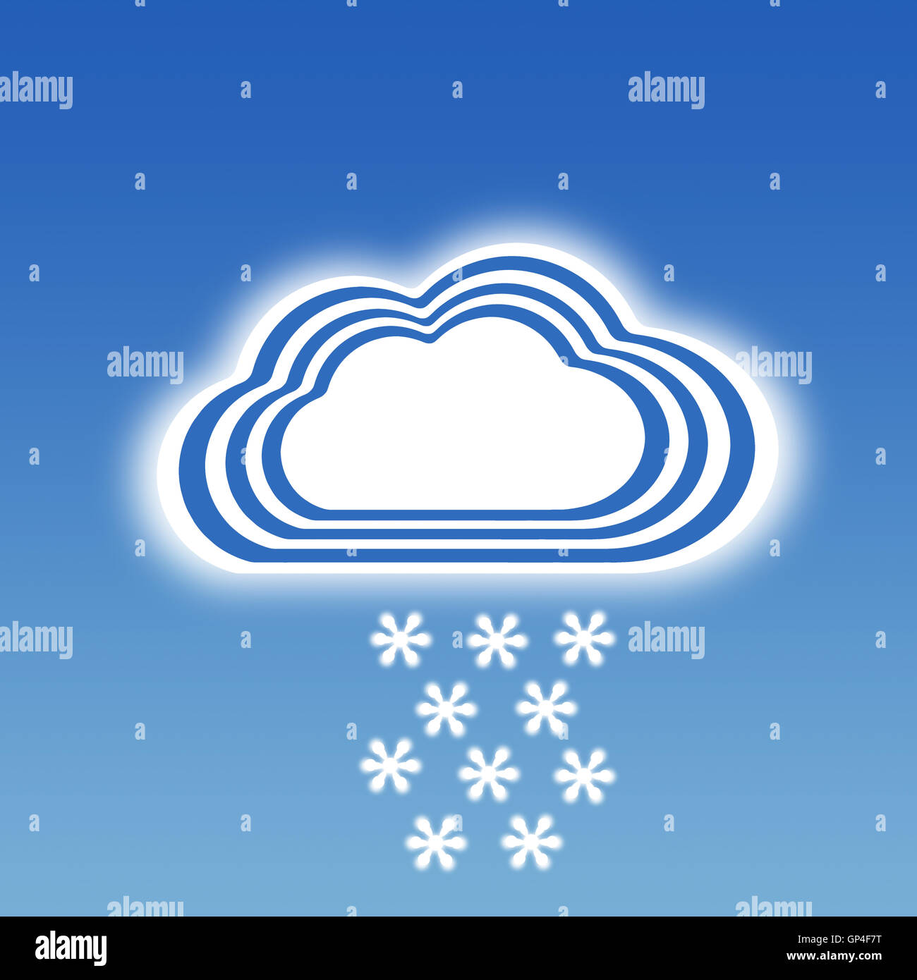 Cloud and snowflake Stock Photo - Alamy