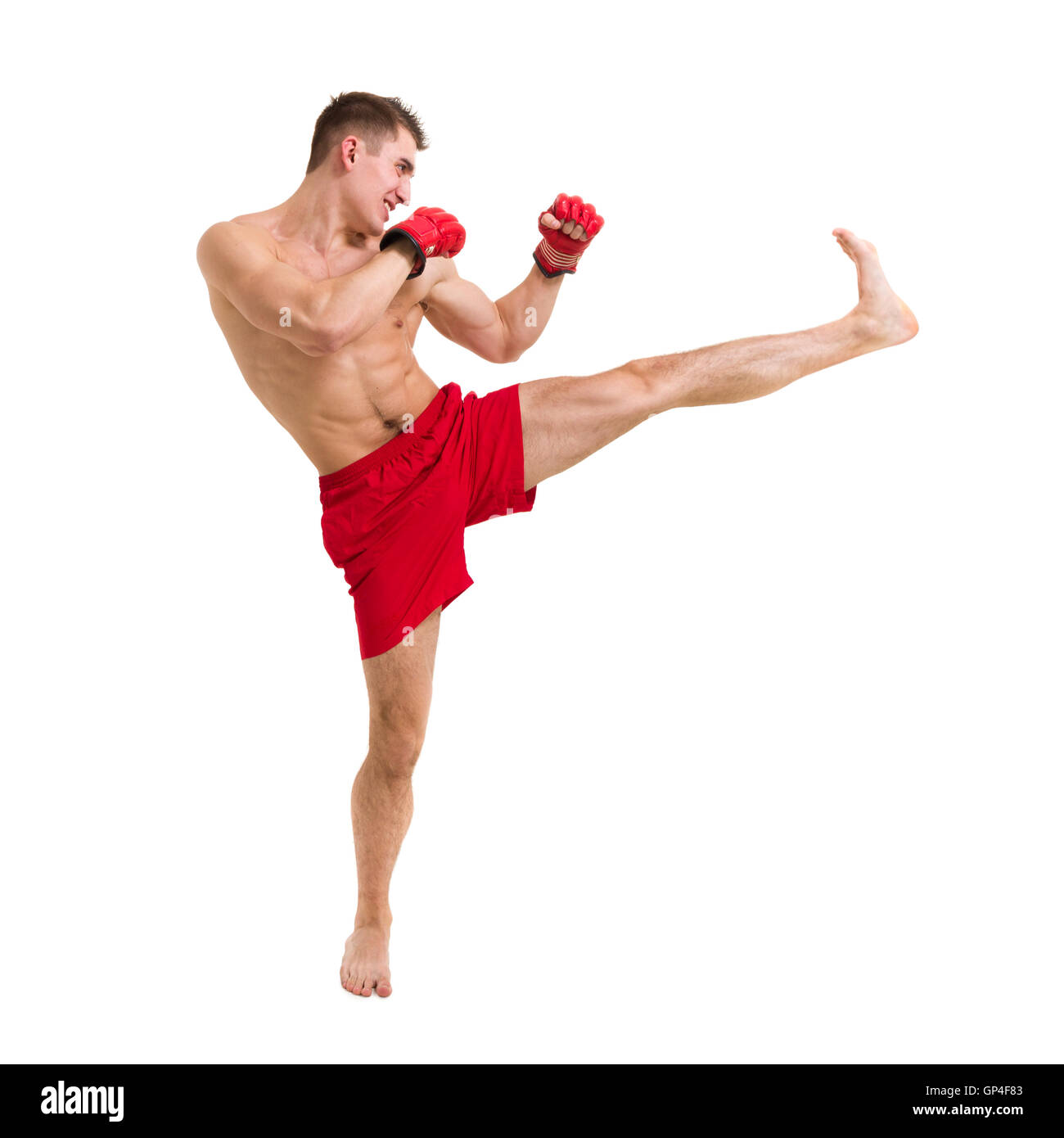 young fighter exercising Stock Photo - Alamy