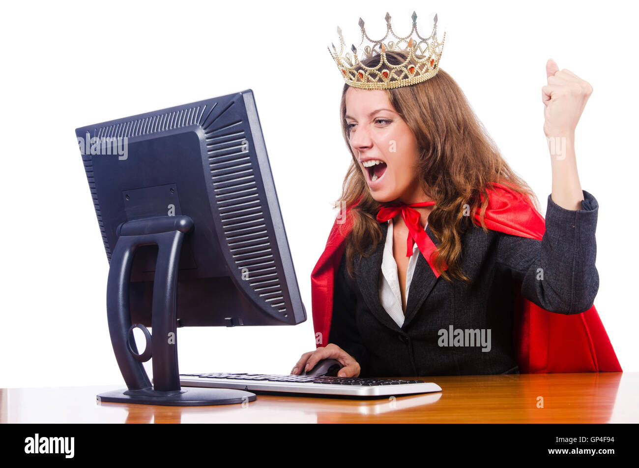 Office queen isolated on the white Stock Photo - Alamy