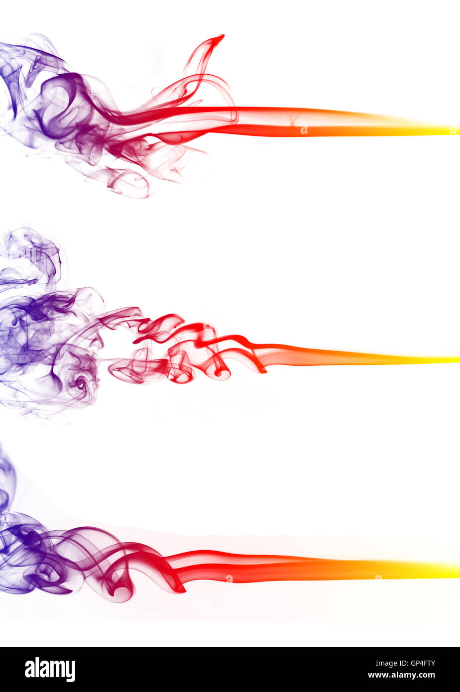 Collection of colored smoke isolated on white background Stock Photo ...