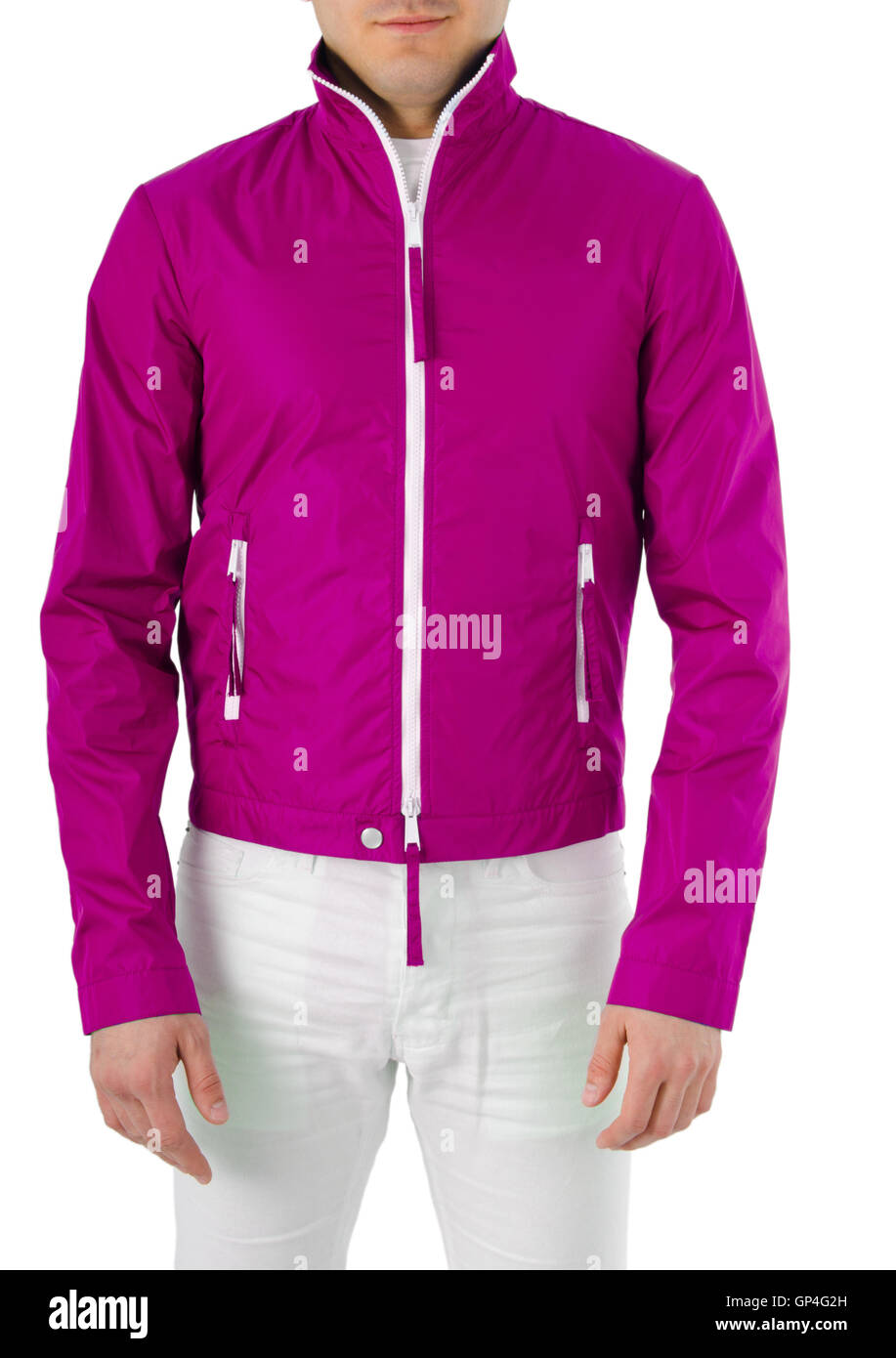 Stylish jacket isolated on model Stock Photo - Alamy