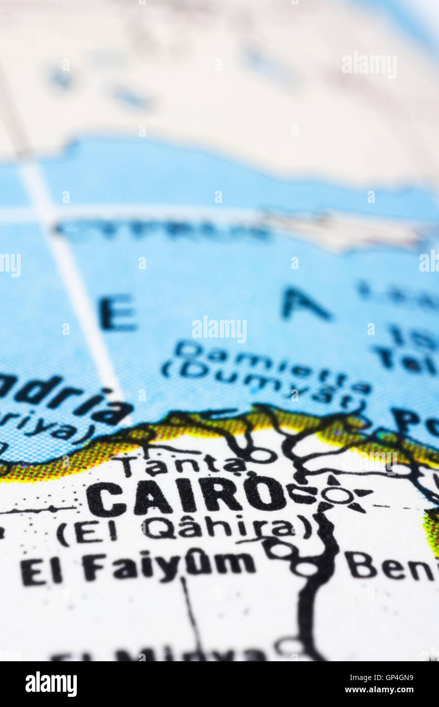 Cairo map capital hi-res stock photography and images - Alamy