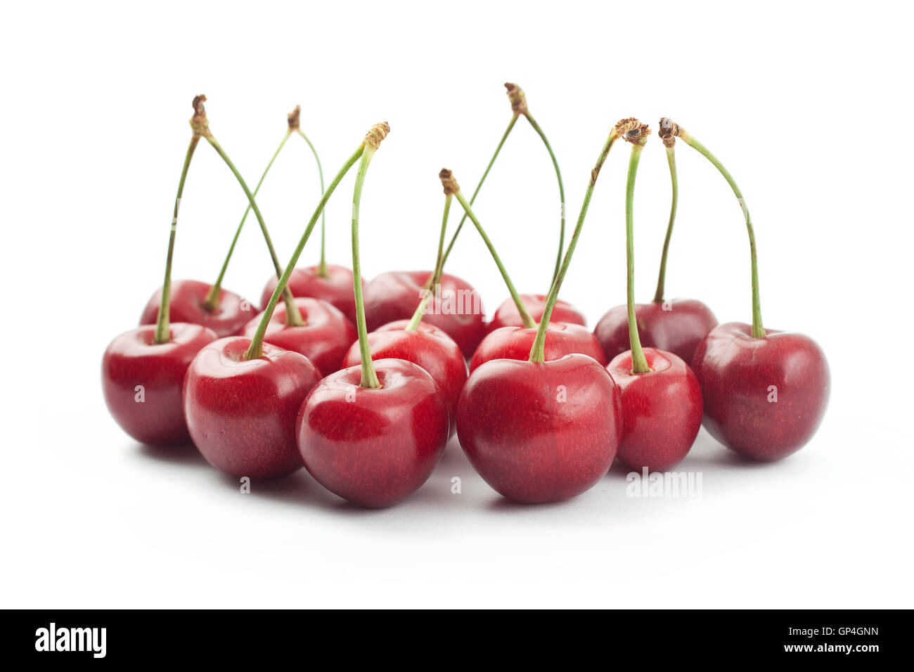 Close up view of two cherries Cut Out Stock Images & Pictures - Alamy