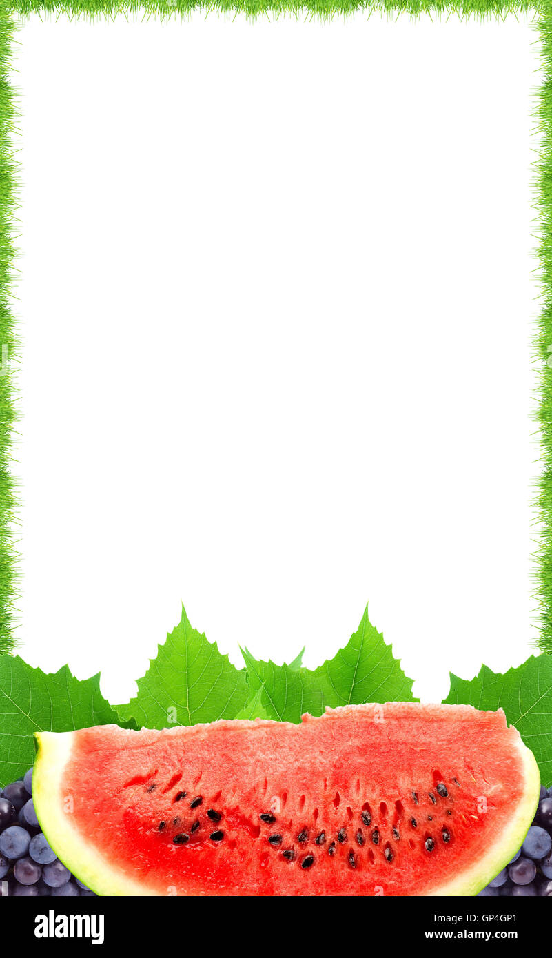 Watermelon and grape Stock Photo - Alamy