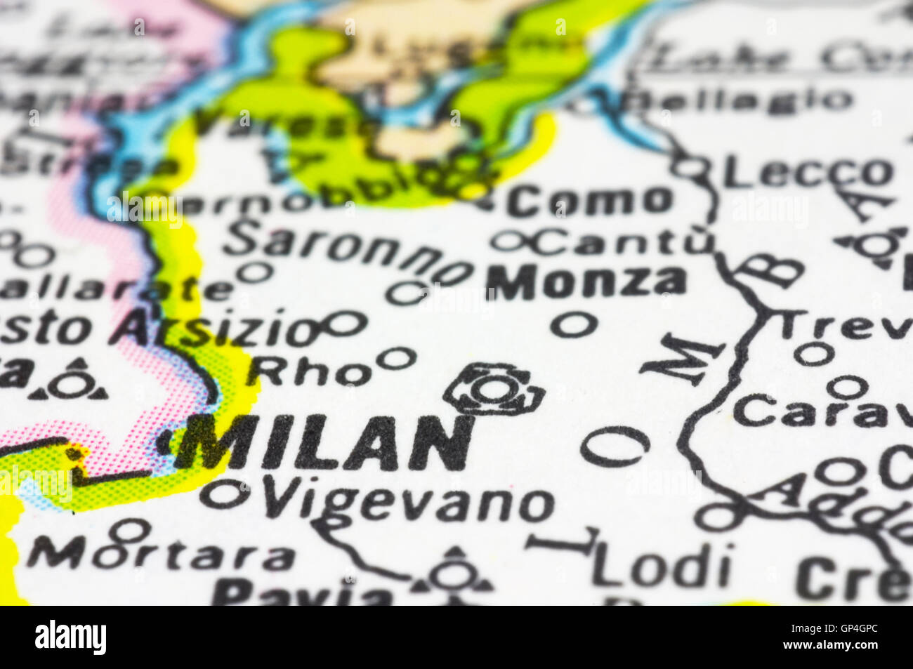 Milan map milano italy hi-res stock photography and images - Alamy