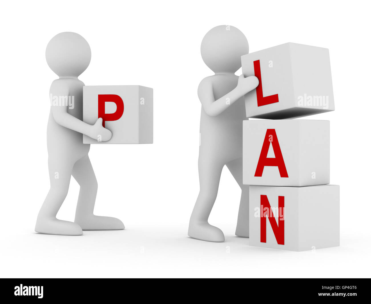 3d man team building hi-res stock photography and images - Alamy