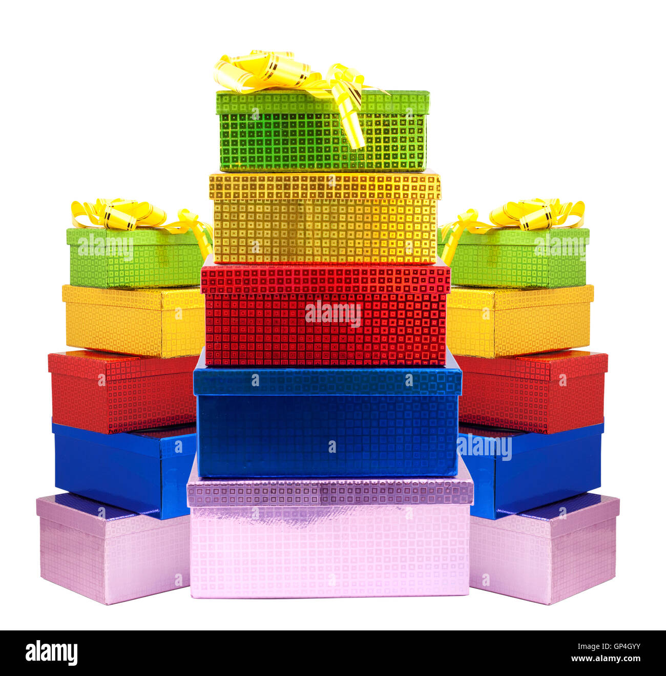 Colour gift boxes Stock Photo - Alamy