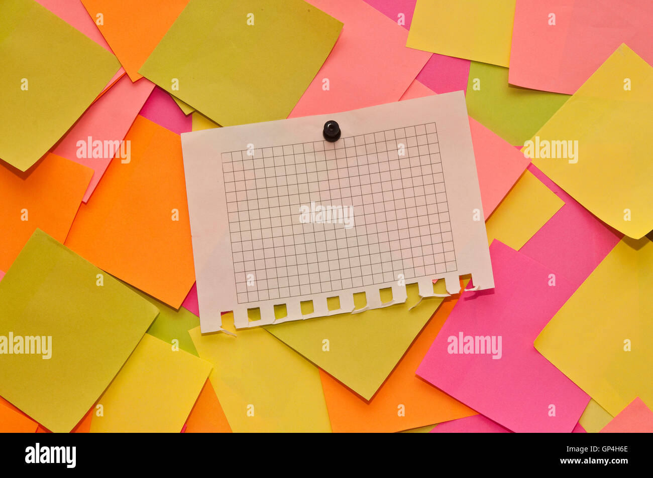 Blank note paper isolated on colorful background Stock Photo - Alamy