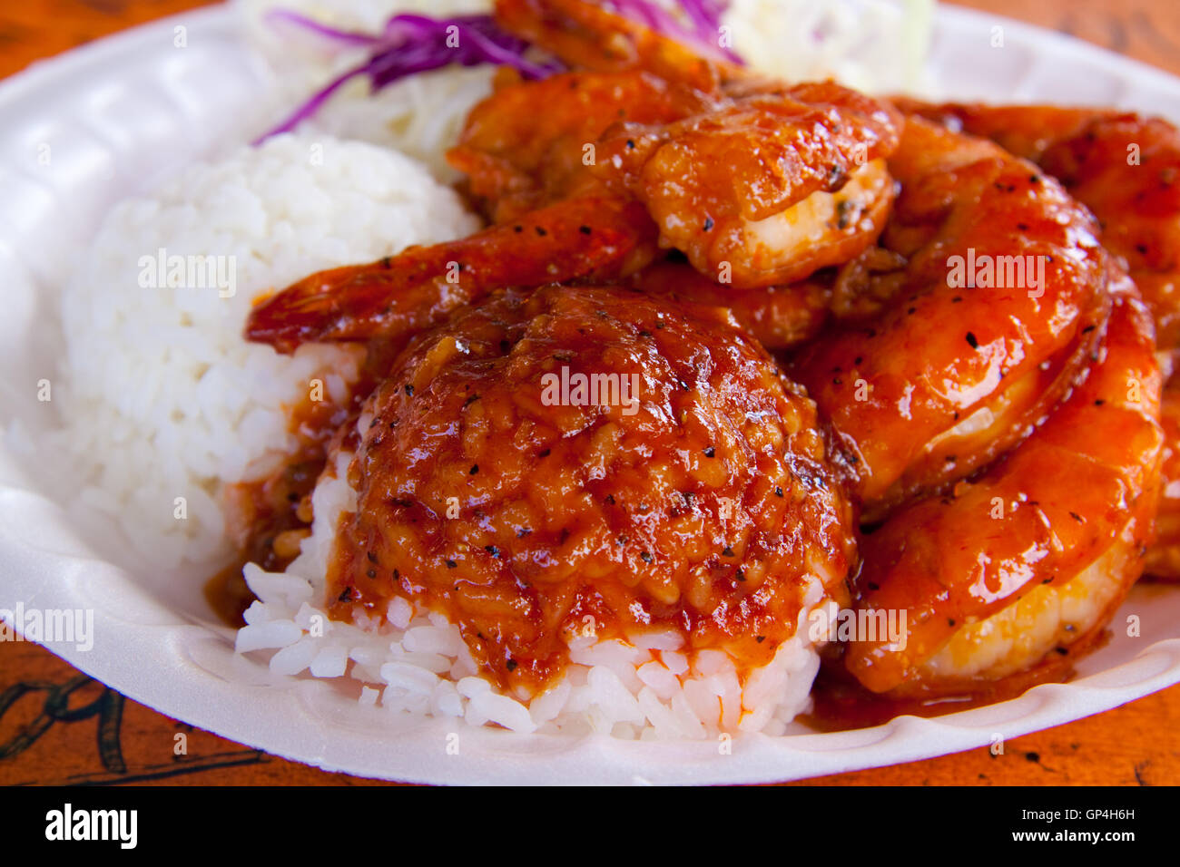 Garlic shrimp hawaii hi-res stock photography and images - Alamy