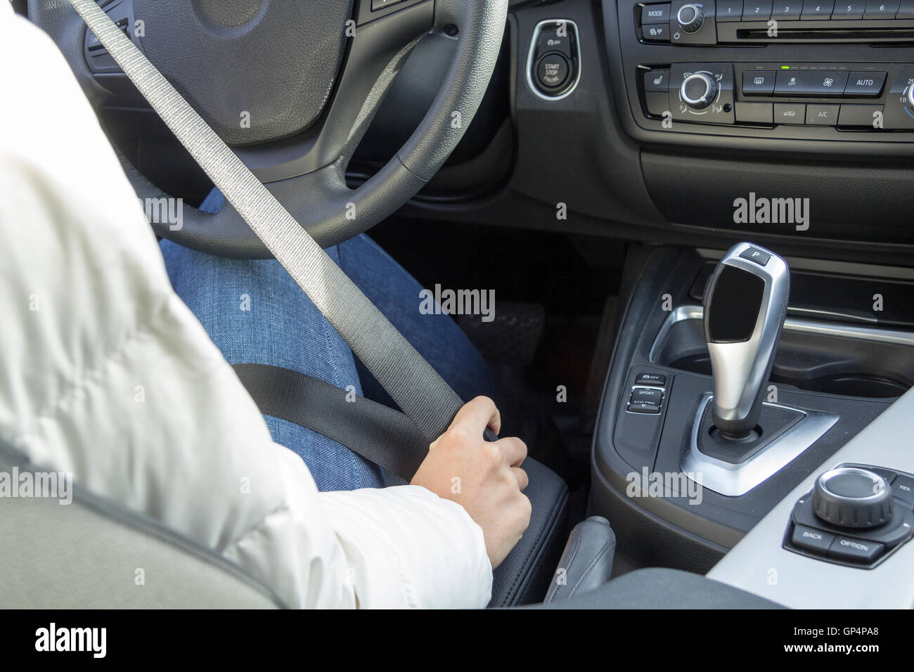 Girl behind steering wheel hi-res stock photography and images - Alamy