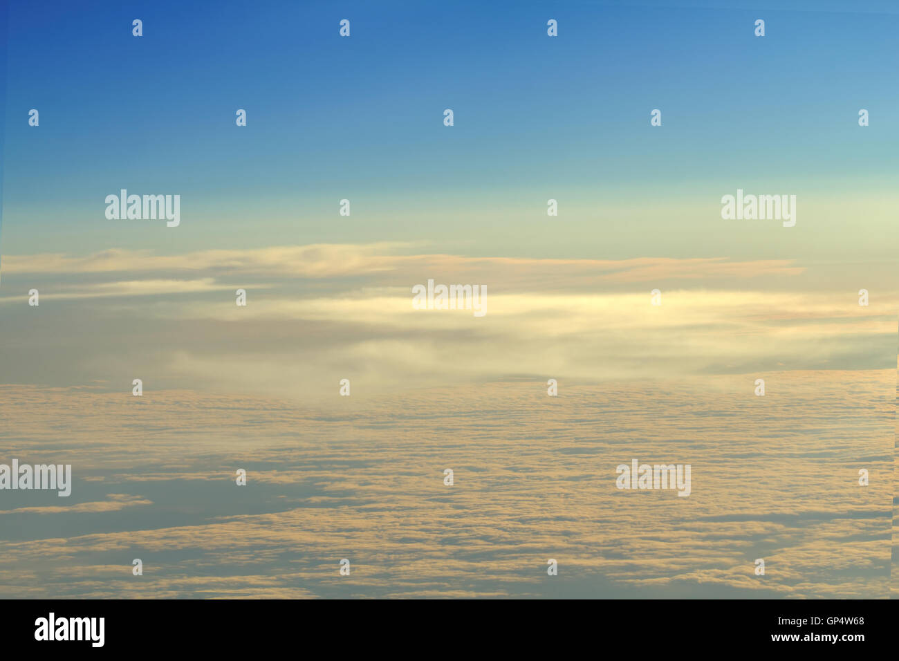 sky with clouds at a height in the air Stock Photo - Alamy