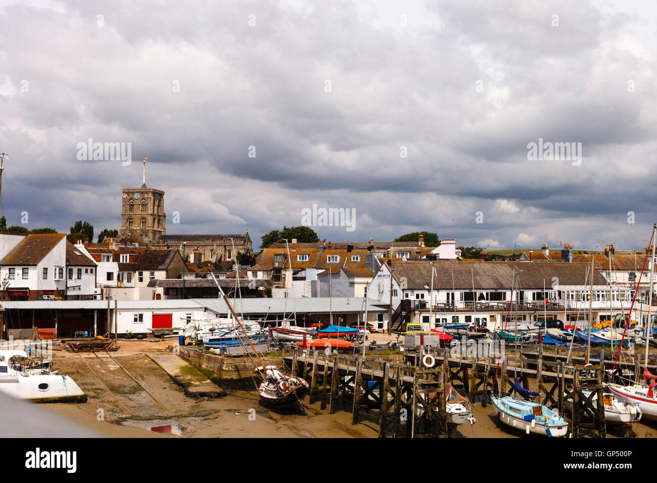 The seaside town and port of Shoreham-by-the-Sea, West Sussex England ...