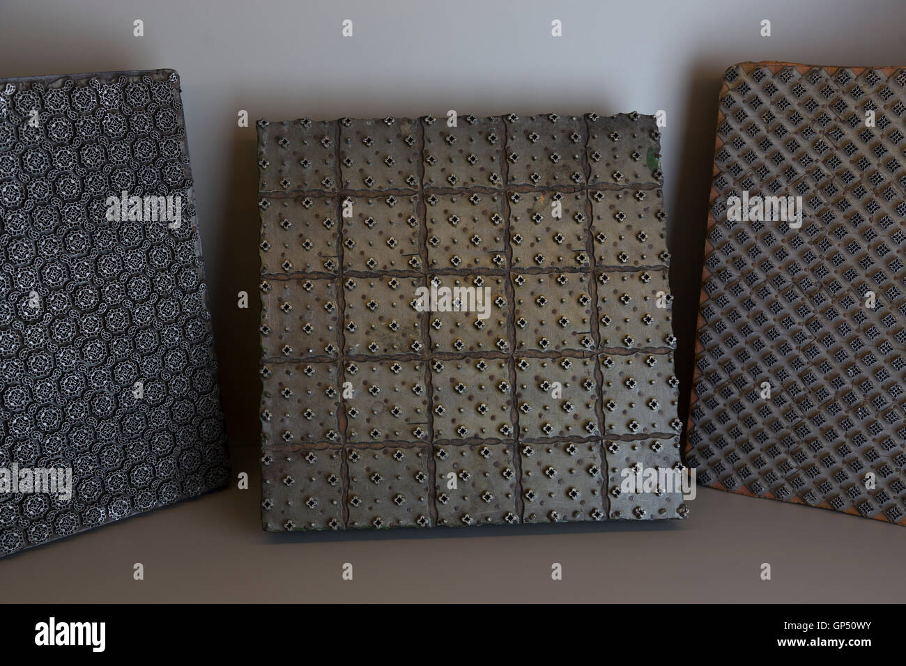 Silk textile printing block Stock Photo - Alamy