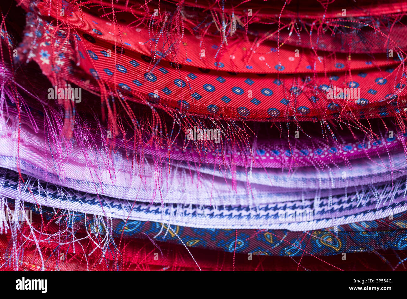 silk fabric for making ties Stock Photo - Alamy