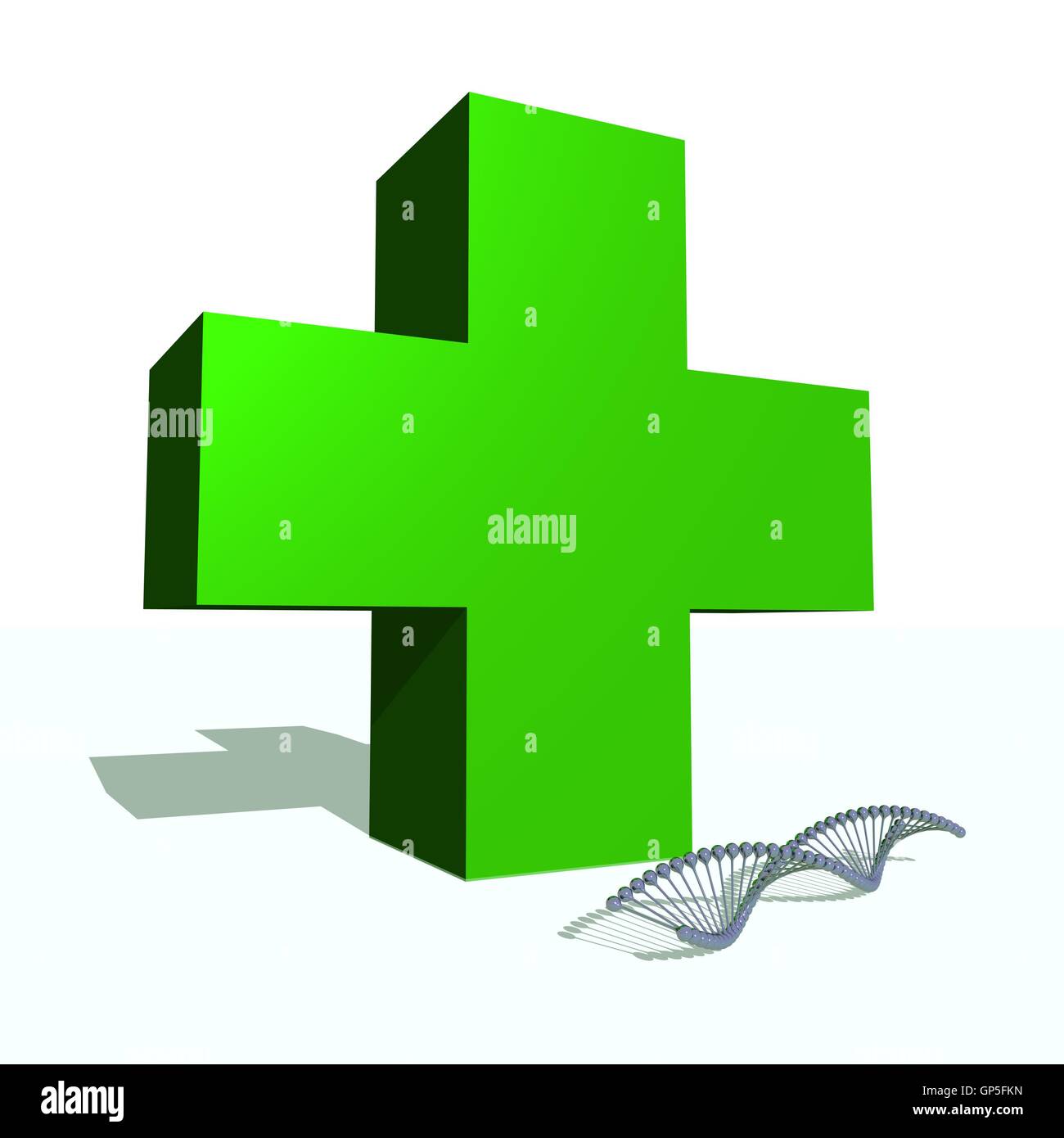 Green cross and DNS chain Stock Photo - Alamy