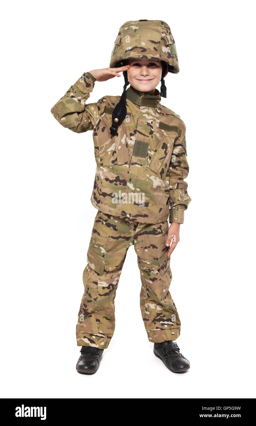 Boy soldier helmet hi-res stock photography and images - Alamy