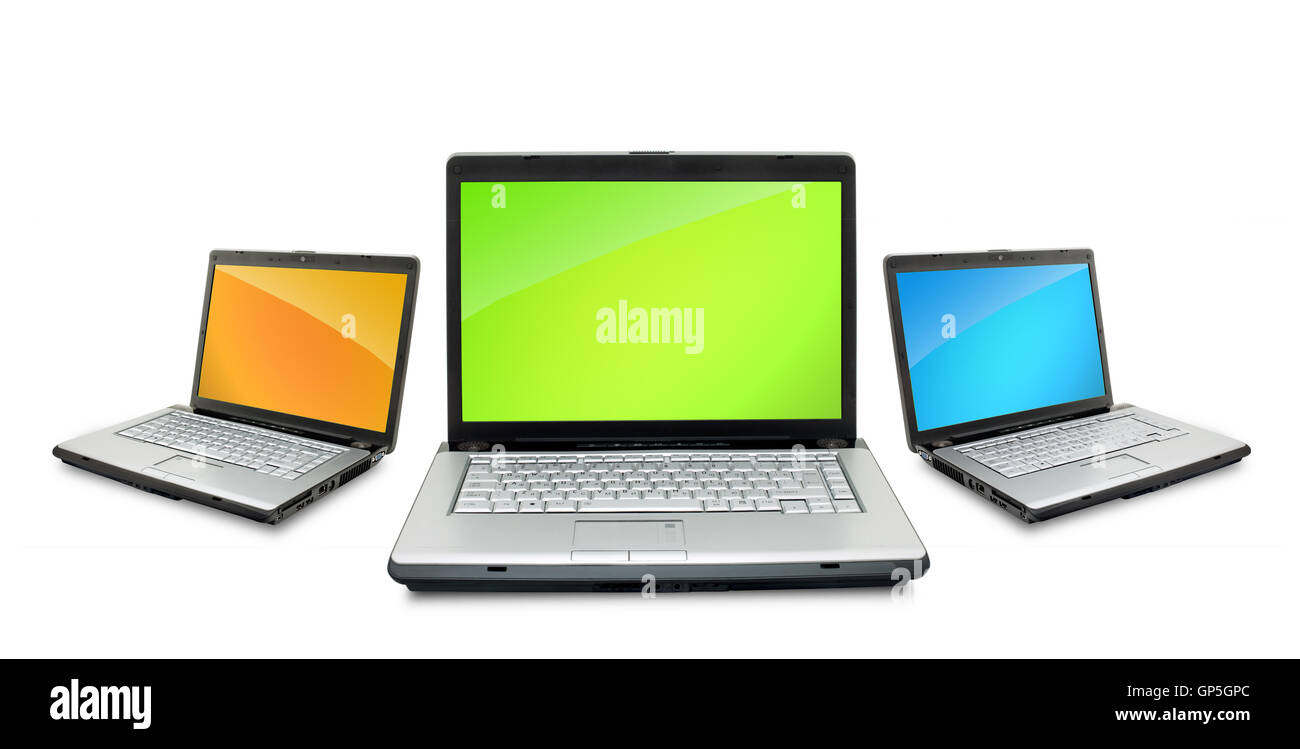 Open laptops hi-res stock photography and images - Alamy