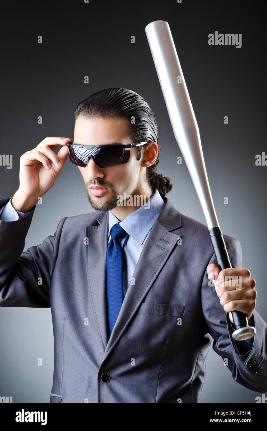 Angry businessman baseball bat hi-res stock photography and images - Alamy