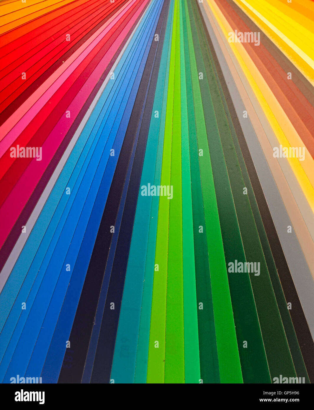 Color guide spectrum swatch samples rainbow on white background Stock ...