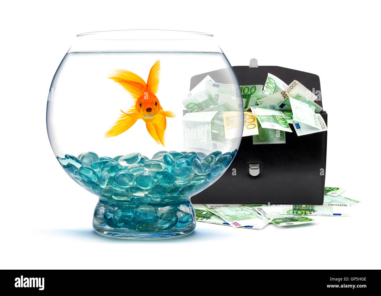 Gold fish bag Cut Out Stock Images & Pictures - Alamy