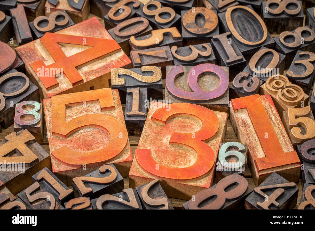 numbers background - vintage letterpress wood type printing blocks ...