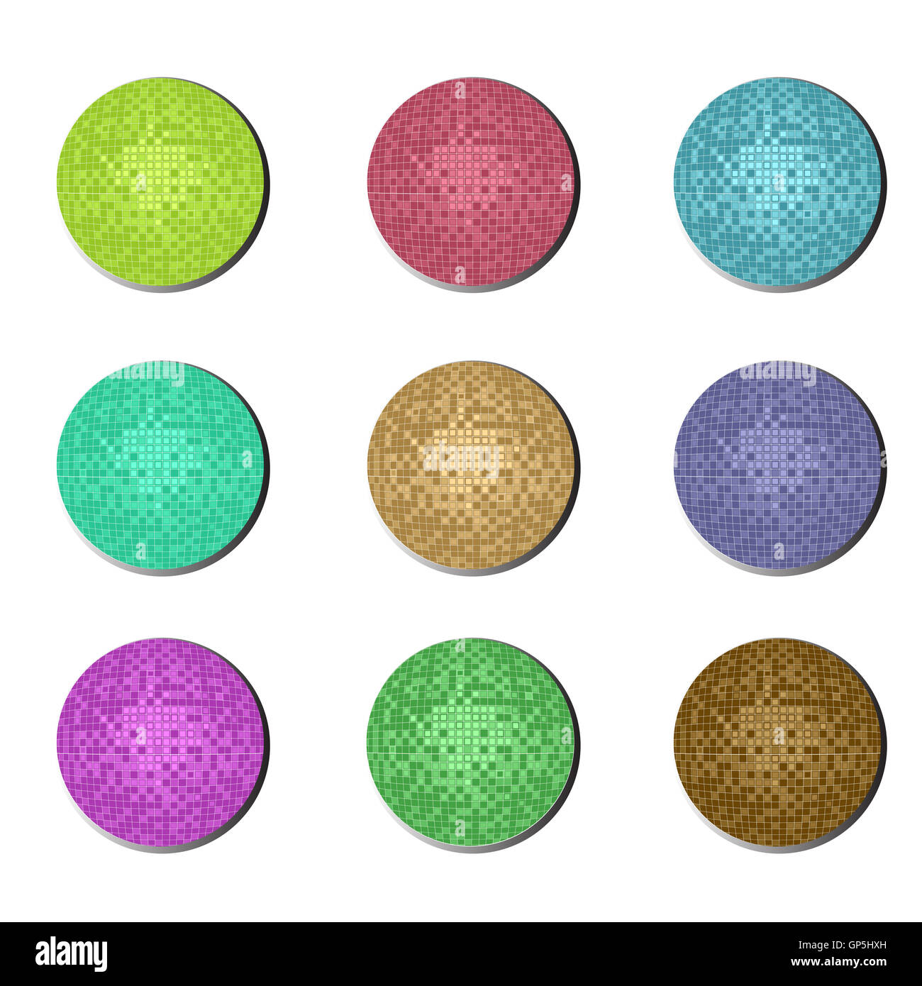 disco ball buttons Stock Photo - Alamy