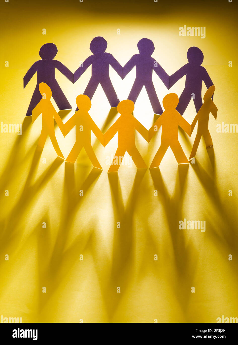 Paper people in teamworking concept Stock Photo - Alamy