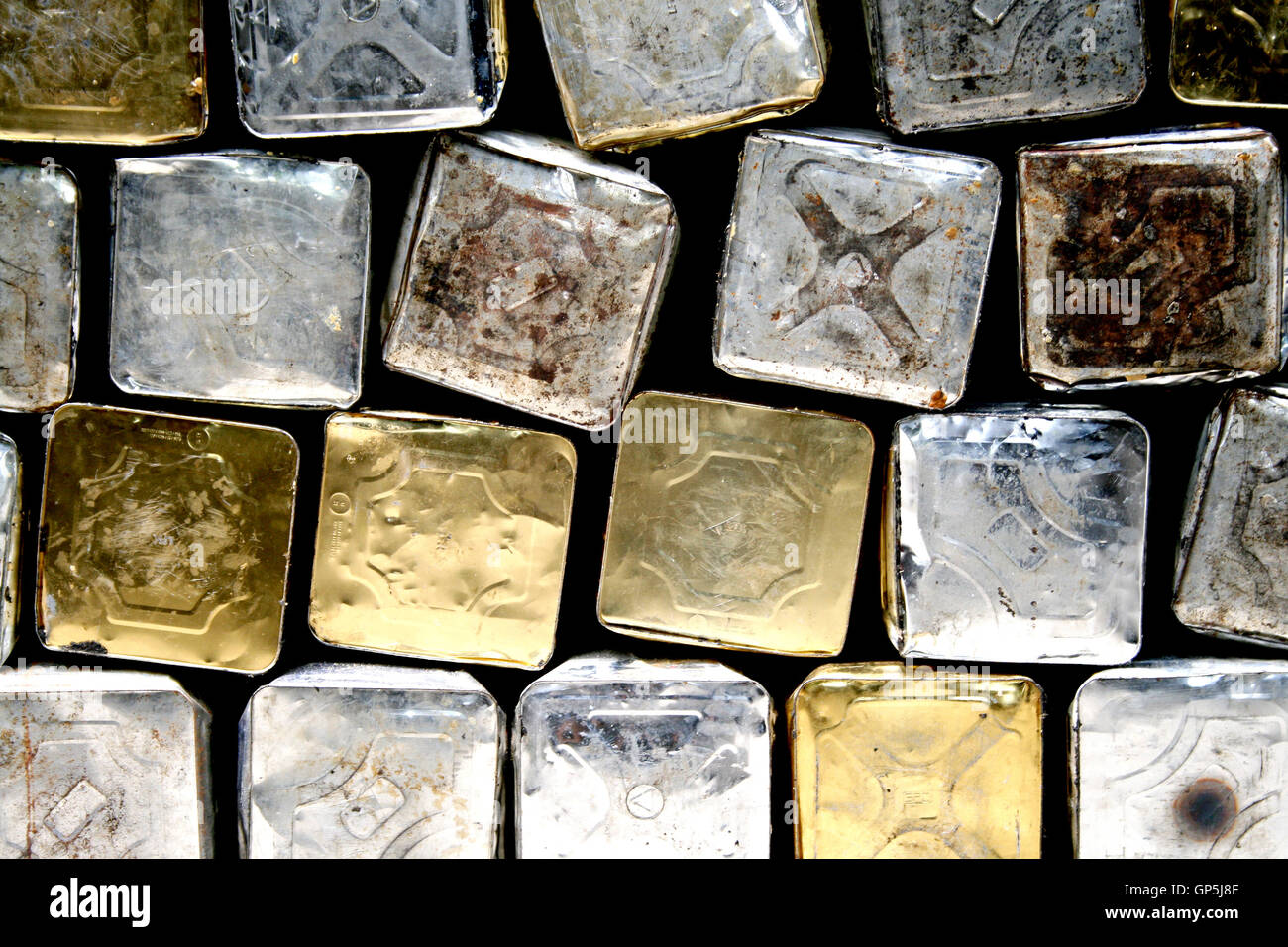 galvanized iron packaging box Stock Photo - Alamy