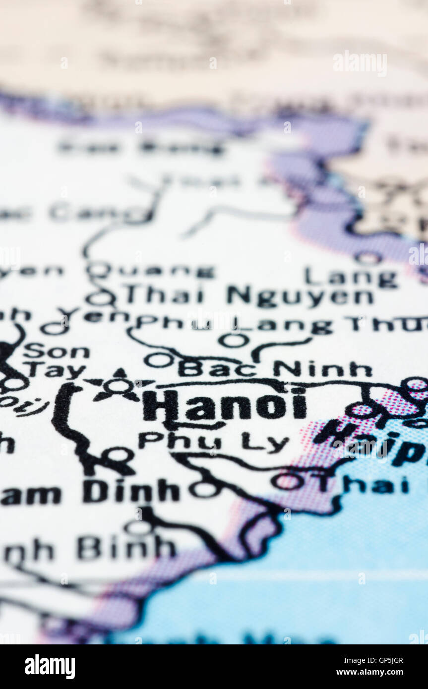 Vietnam map hanoi hi-res stock photography and images - Alamy