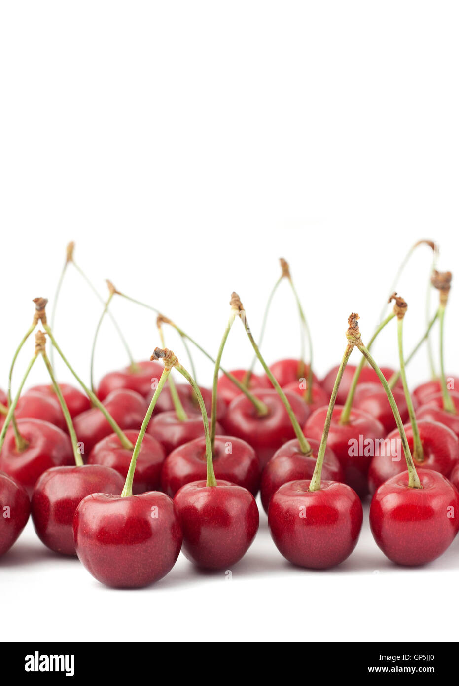 Close up view of two cherries Cut Out Stock Images & Pictures - Alamy