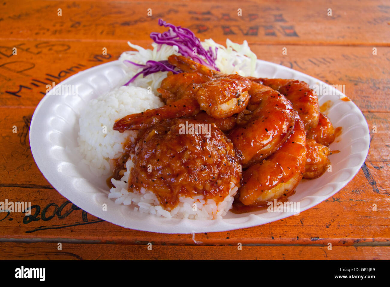 Garlic shrimp hawaii hi-res stock photography and images - Alamy