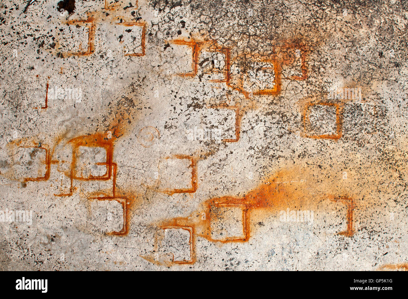 Grunge wall texture background. with rust square pattern Stock Photo ...