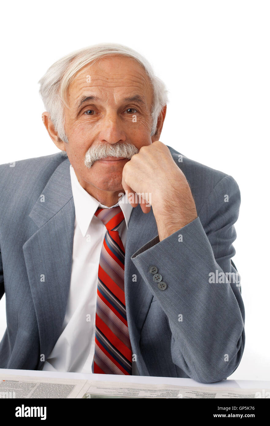 Portrait of an elder happy man Stock Photo - Alamy