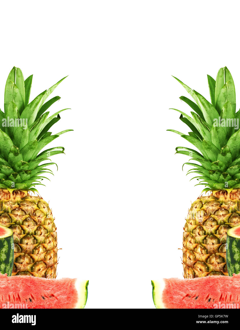 Pineapple and watermelon Stock Photo - Alamy