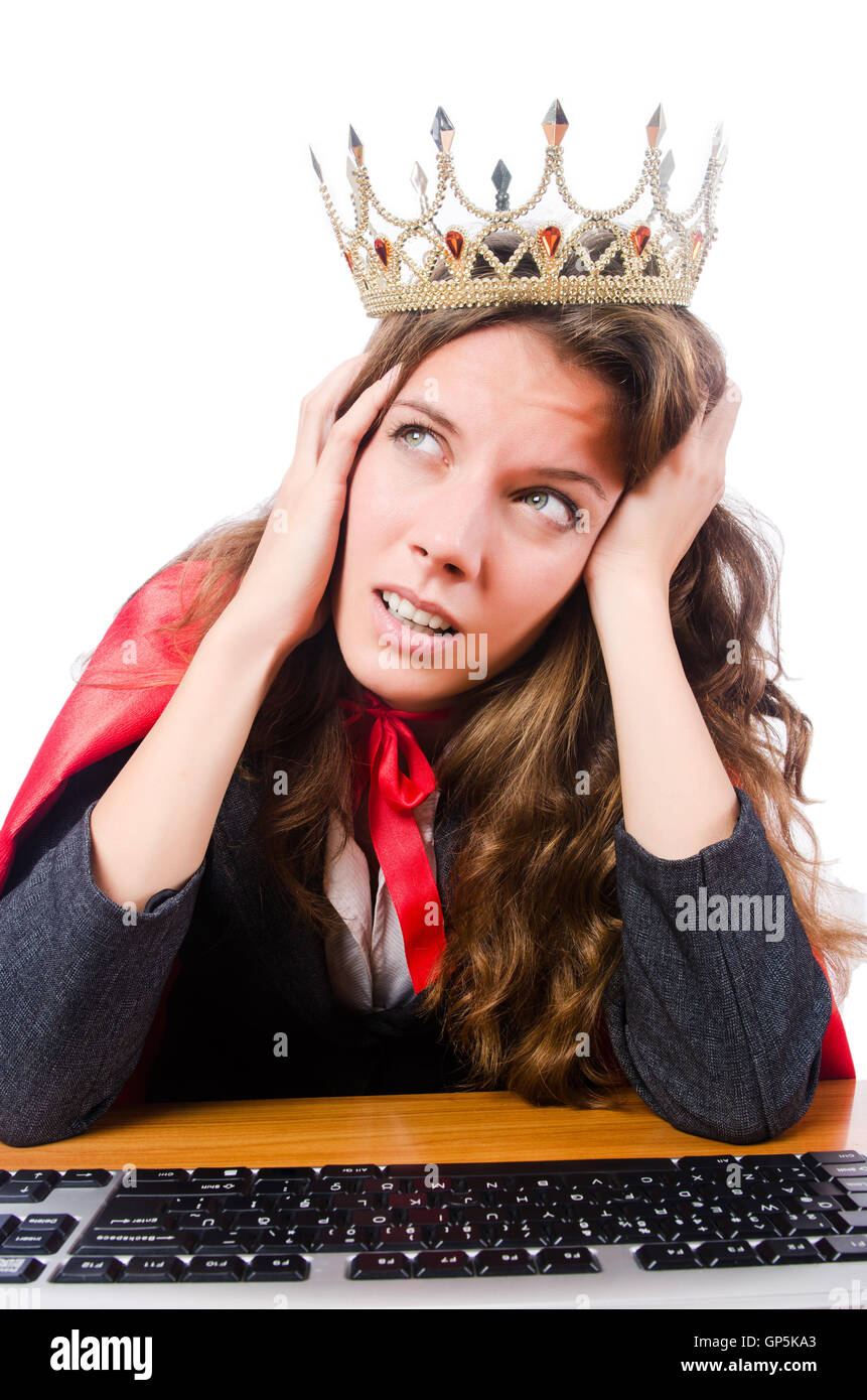 Office queen isolated on the white Stock Photo - Alamy