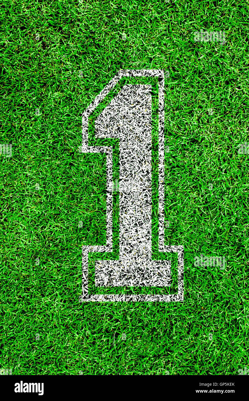 number on green grass Stock Photo - Alamy