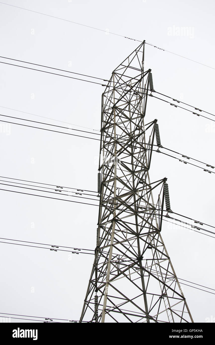 Power Line Tower Stock Photo - Alamy