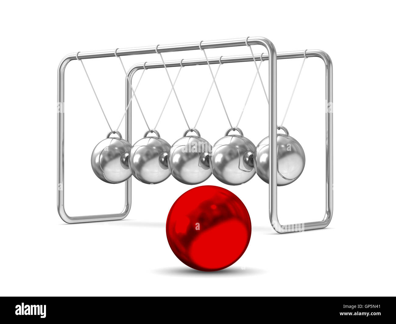 Balancing balls on white background. Isolated 3D image Stock Photo - Alamy