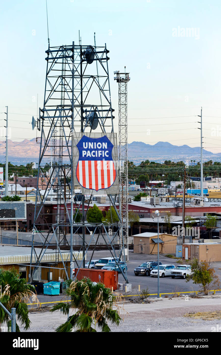 Las Vegas cell / microwave communication tower with Union Pacific ...