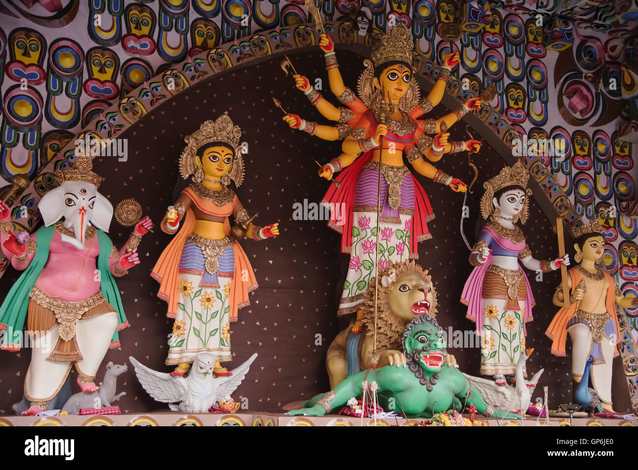 Goddess Durga Killing Mahishasura High Resolution Stock Photography and ...