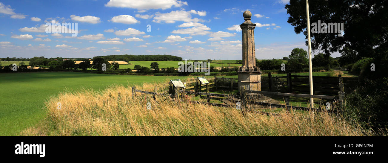 The Cromwell Monument above Broadmoor farm, Battle of Naseby memorial ...
