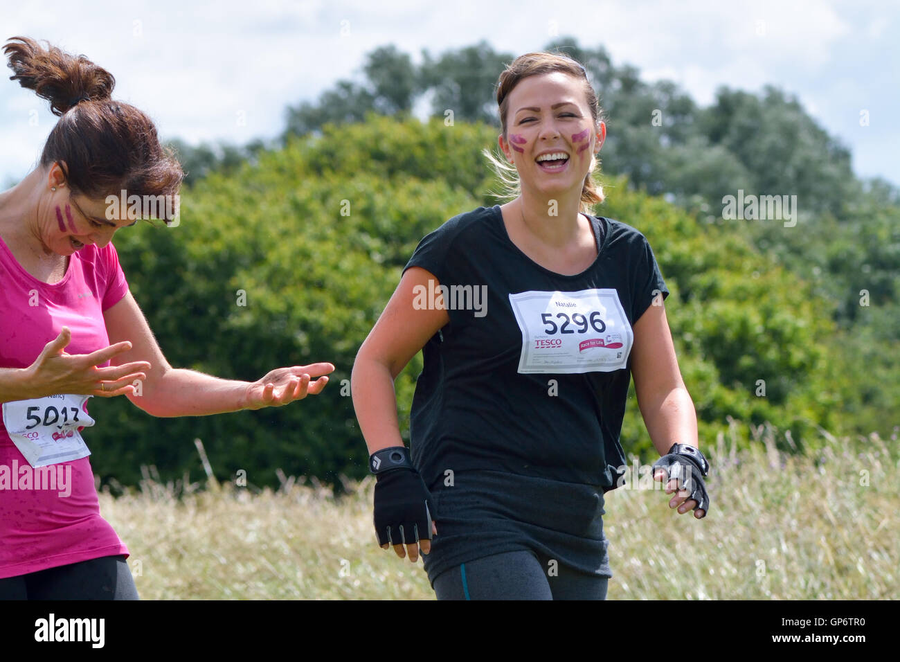 Women having lots of fun raising money for Cancer Charity in the Race ...