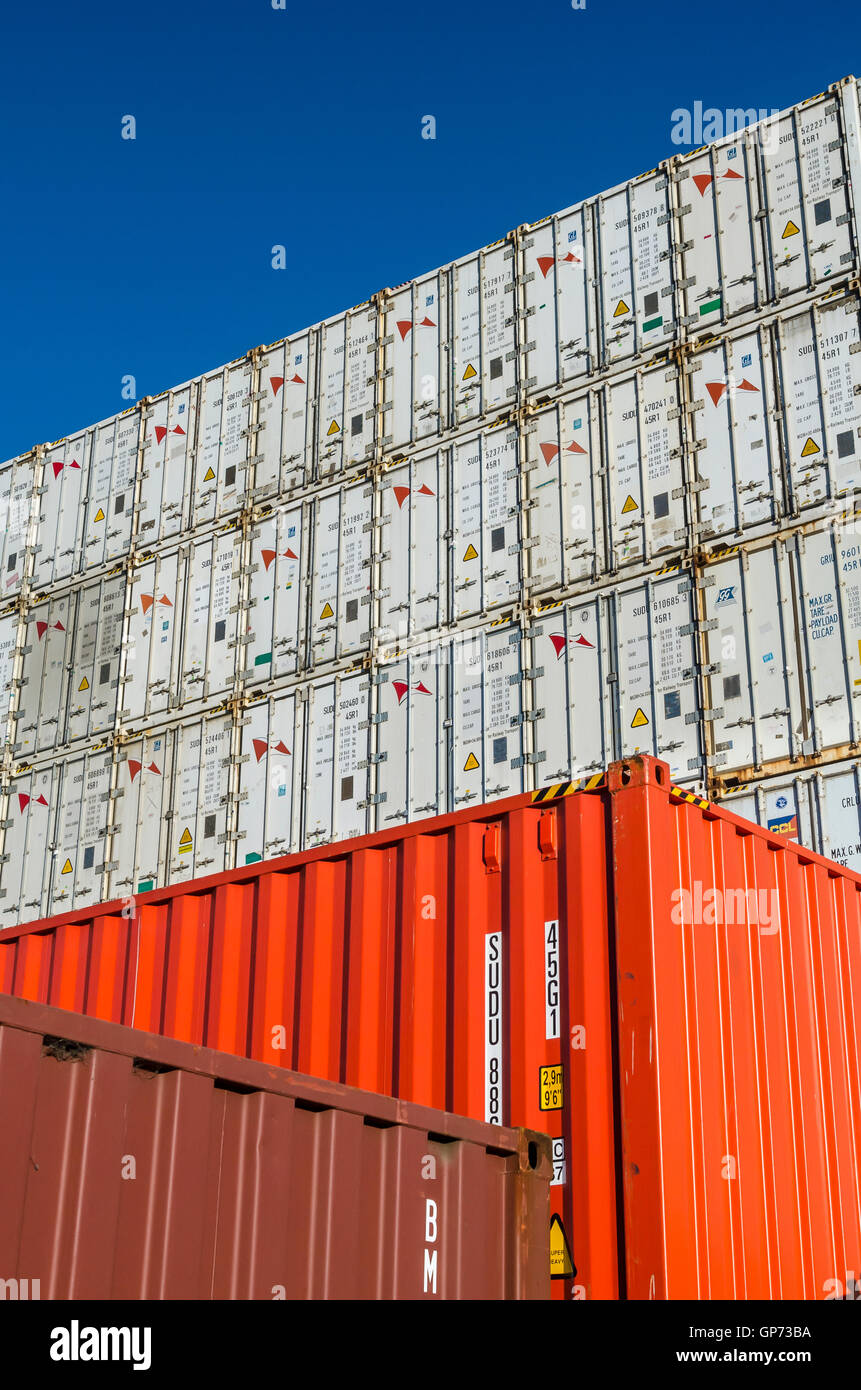 Pile Of Shipping Containers High Resolution Stock Photography and ...